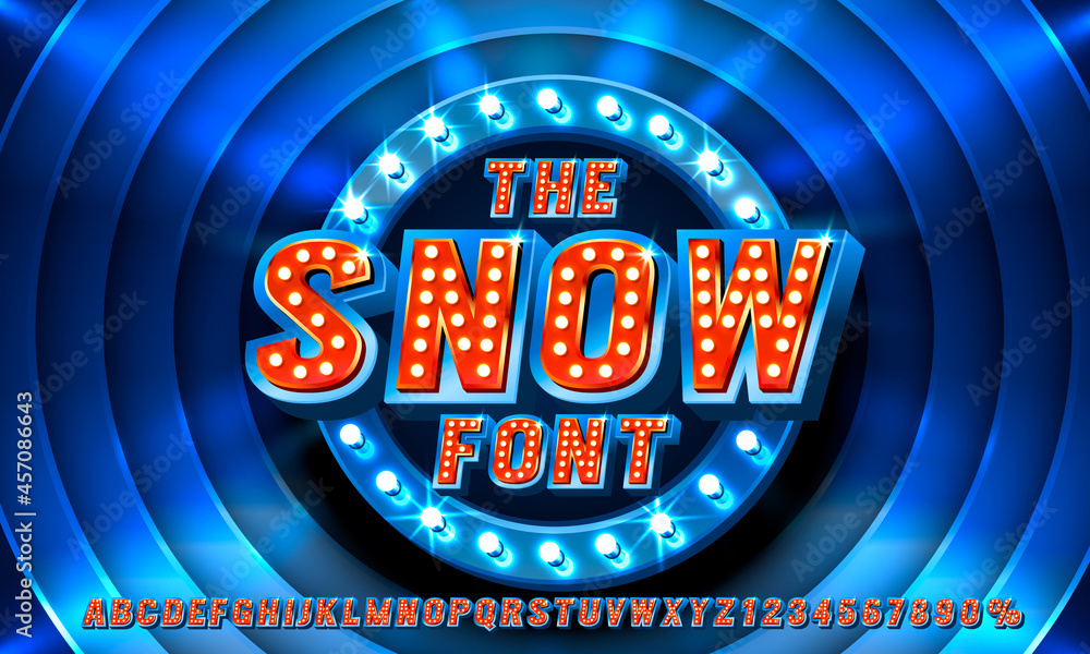 Show font set collection, letters and numbers symbol. Vector Stock ...