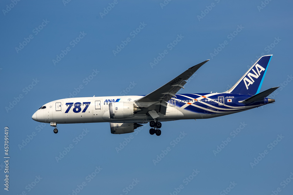 TOKYO,JAPAN - Mar 12,2017:ANA is a launch customer of the Boeing 787 ...
