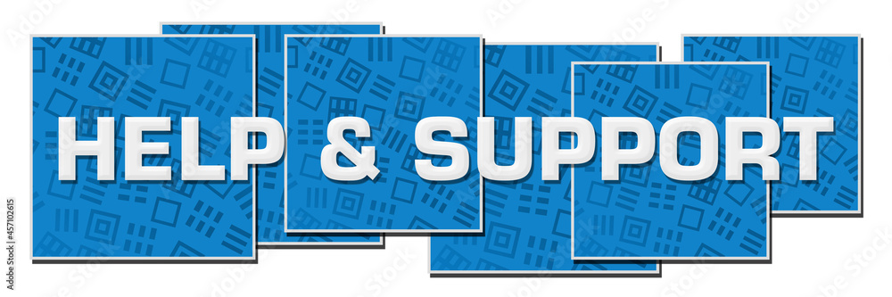 Help And Support Blue Texture Blocks Stock Illustration | Adobe Stock