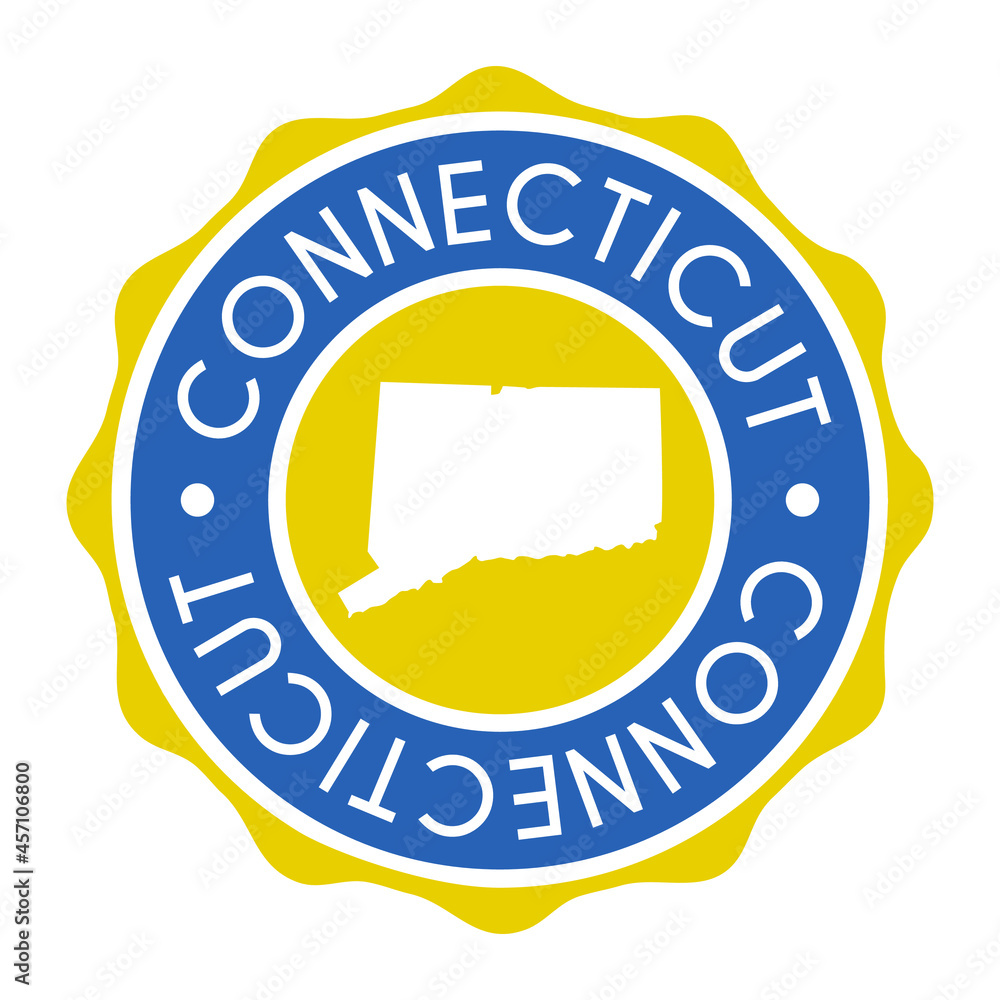 Connecticut, USA Badge Map Vector Seal Vector Sign. National Symbol ...