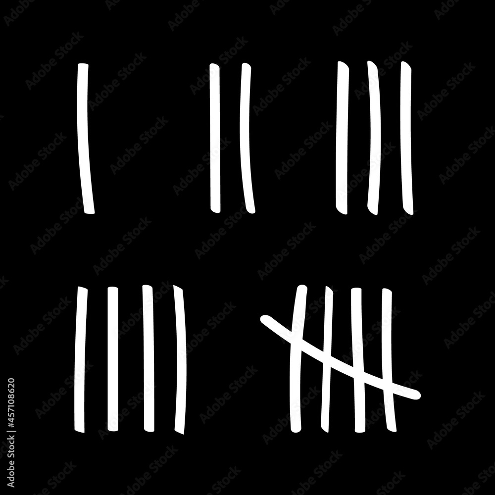 Photo & Art Print Tally marks prison jail vector wall count, kolonko