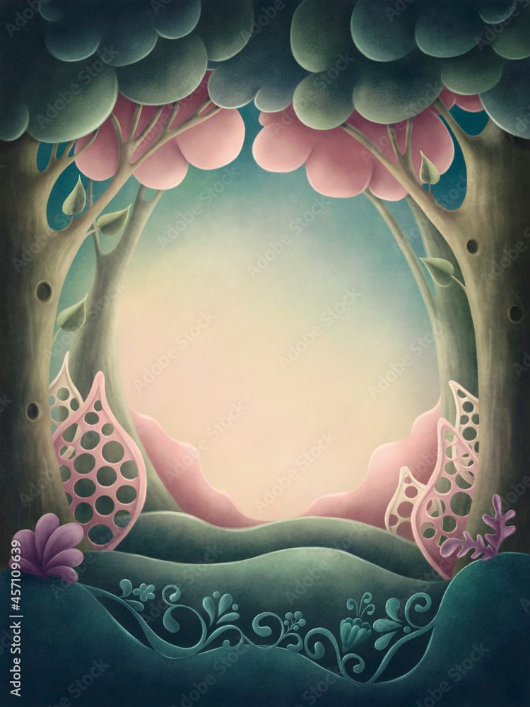 Illustration of a magic wood Stock Illustration | Adobe Stock