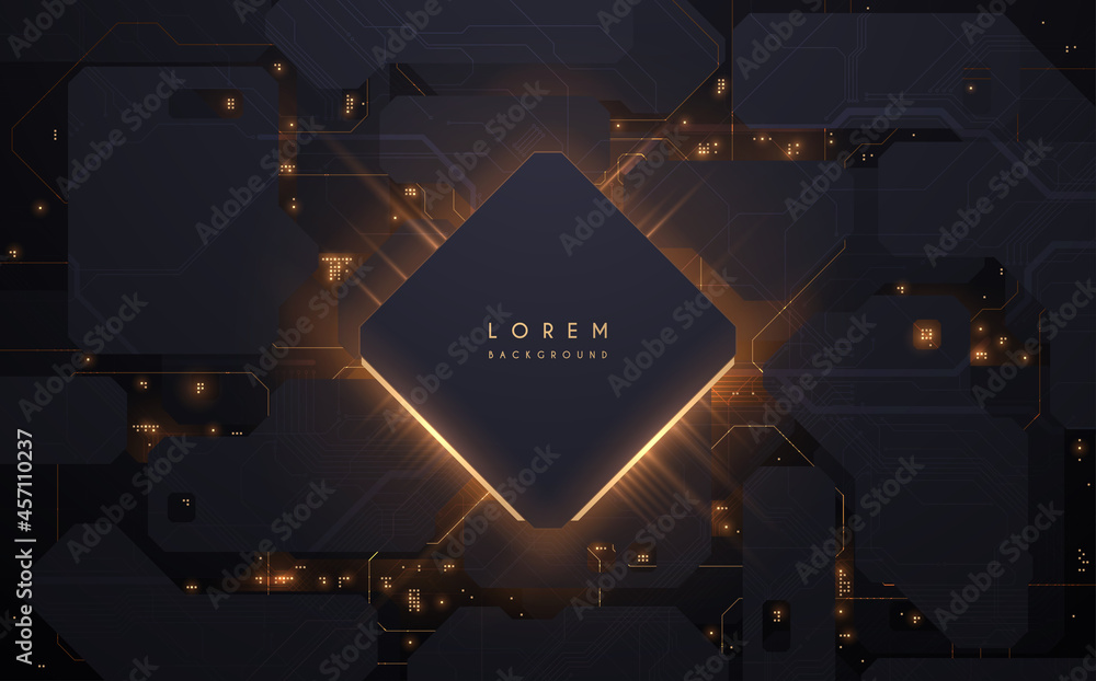 Abstract technology background with lights effect Stock Vector | Adobe ...