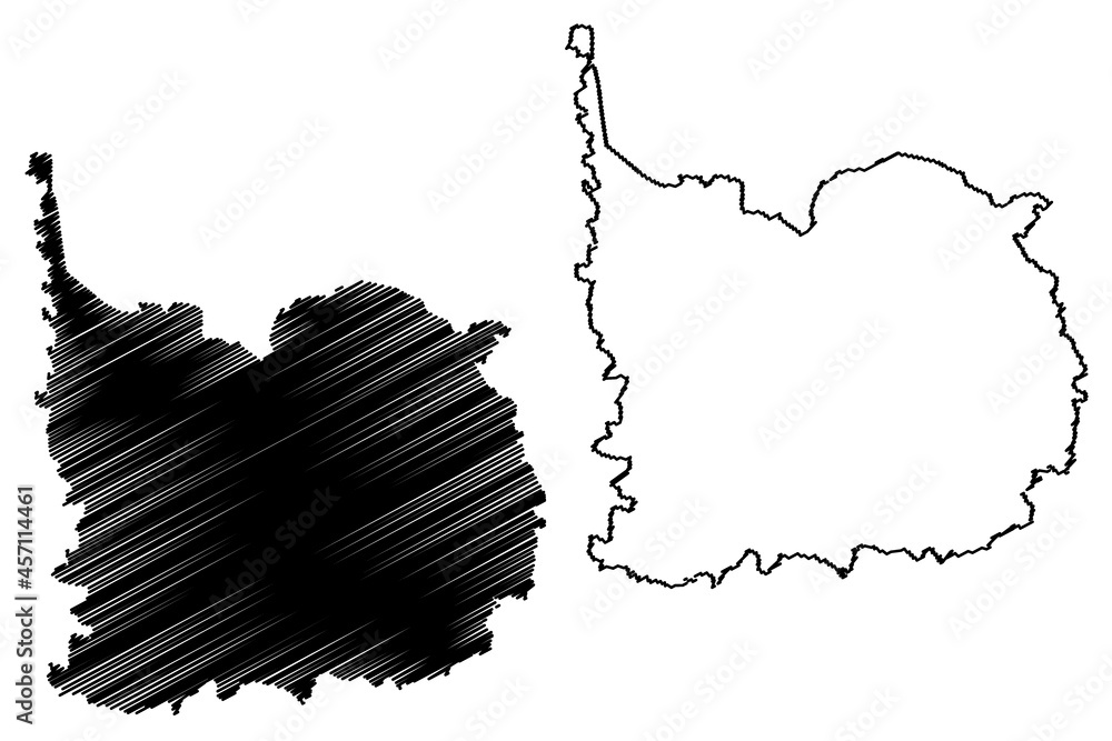 Araria district (Bihar State, Purnia division, Republic of India) map ...