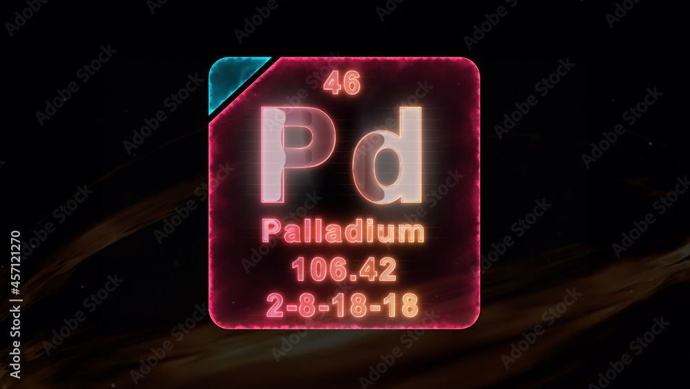 palladium The Modern Periodic Table Element Stock Illustration | Adobe ...