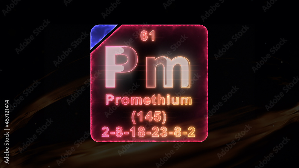 Promethium The Modern Periodic Table Element Stock Illustration | Adobe ...
