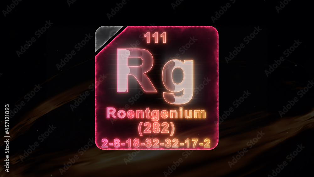 Roentgenium The Modern Periodic Table Element Stock Illustration ...