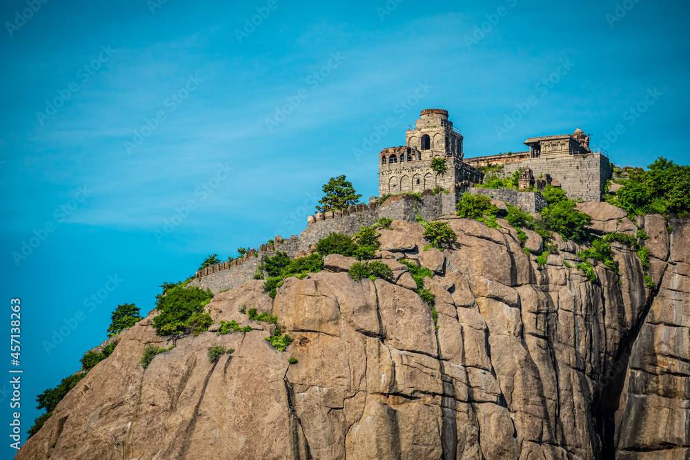 Gingee Fort or Senji Fort in Tamil Nadu, India. It lies in Villupuram ...