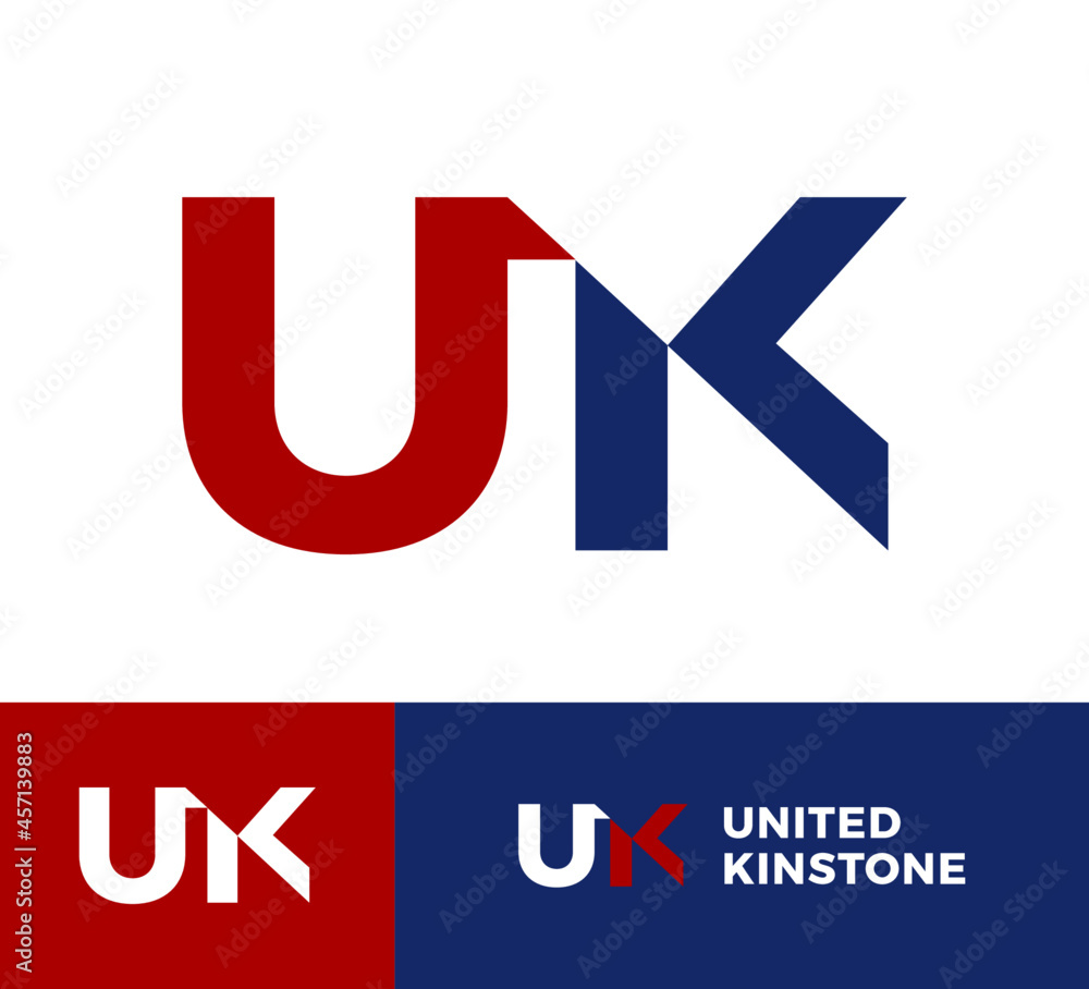 Letter UK Logo Identity. Initial U and K Monogram Logo Design for Brand ...