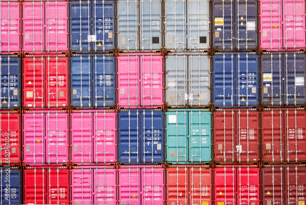 Container boxes at ports and logistics Stock Photo | Adobe Stock