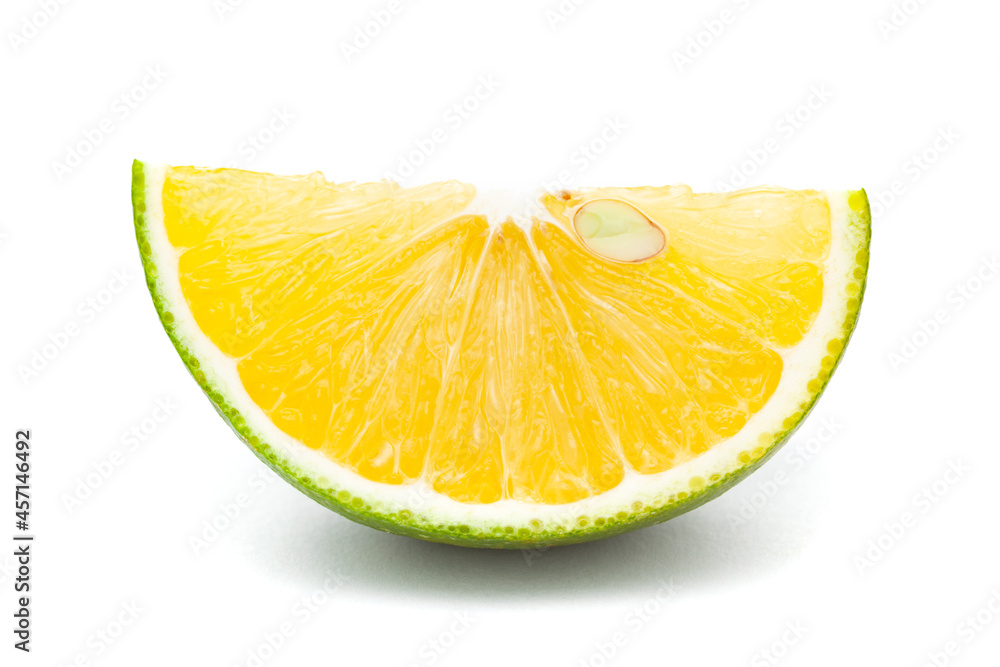 Extreme Close-up of Organic Indian Citrus fruit sweet limetta or ...