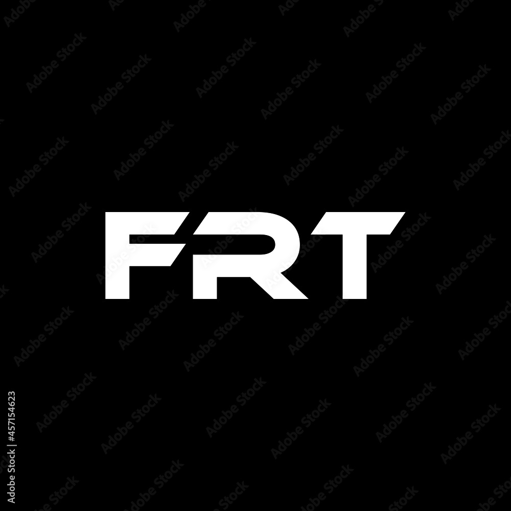 FRT letter logo design with black background in illustrator, vector ...
