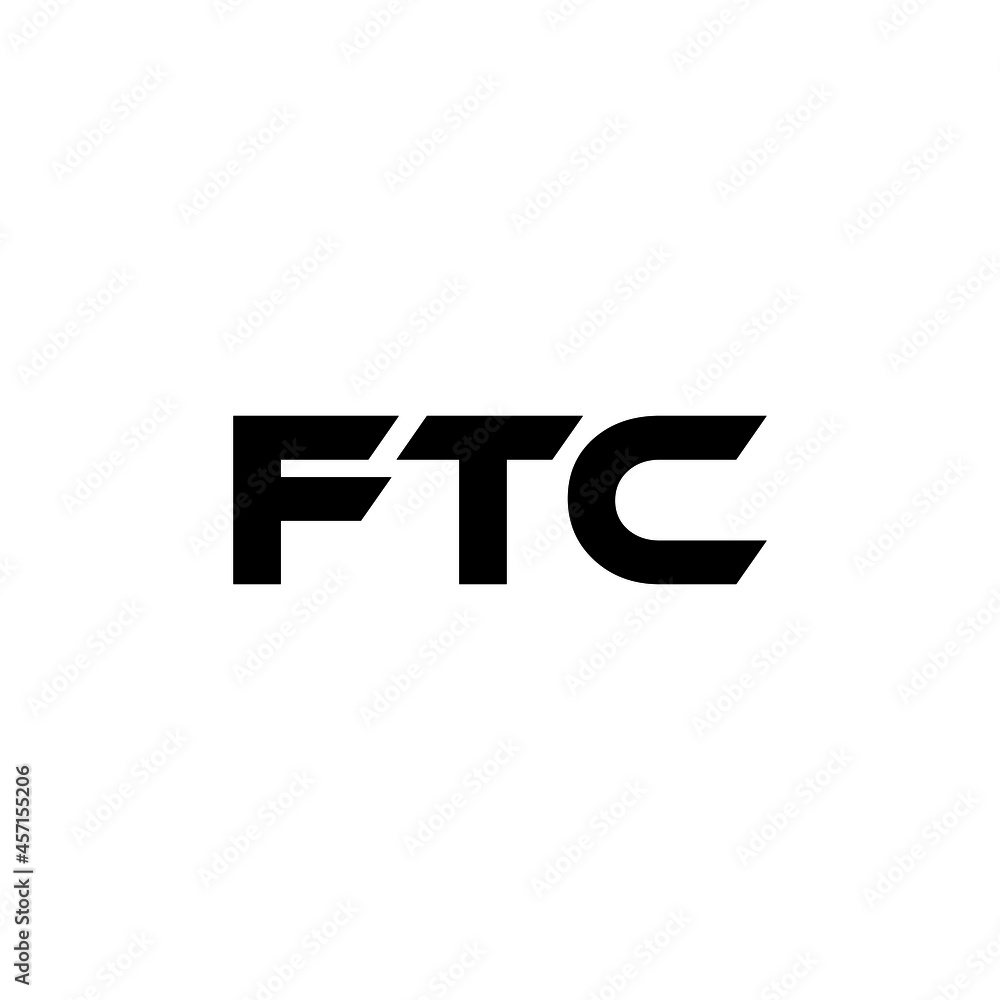 FTC letter logo design with white background in illustrator, vector ...