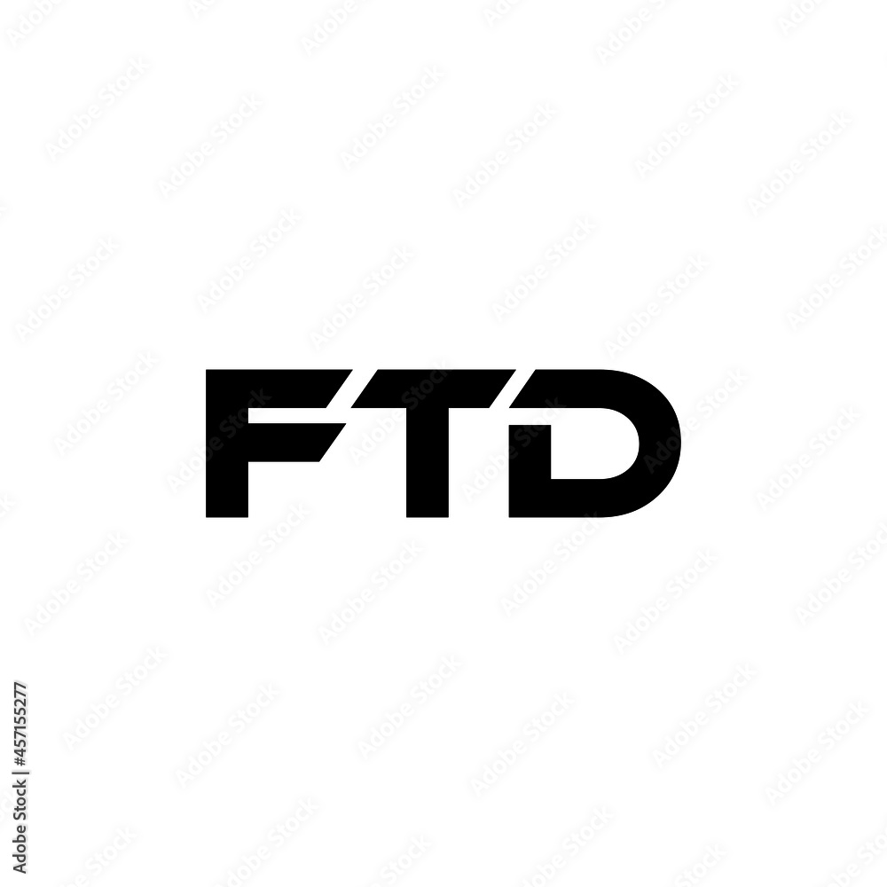 FTD letter logo design with white background in illustrator, vector ...