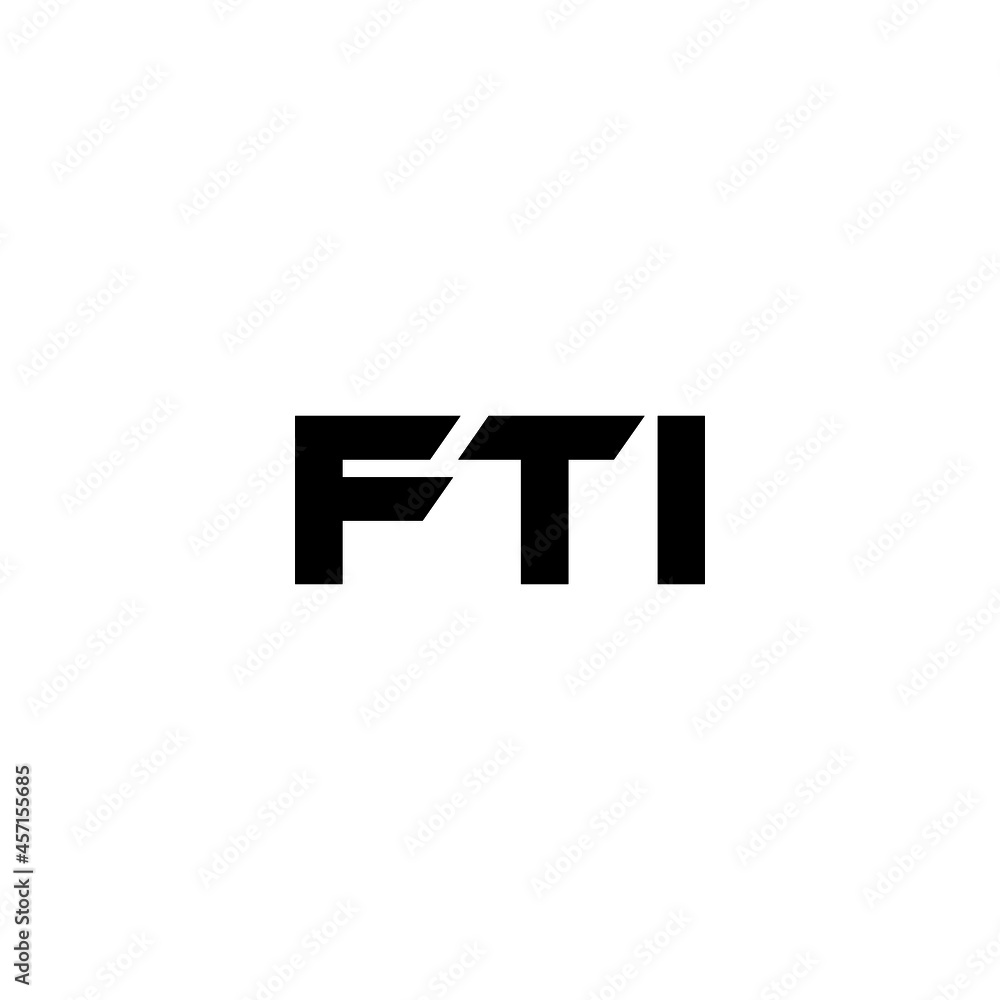 FTI letter logo design with white background in illustrator, vector ...
