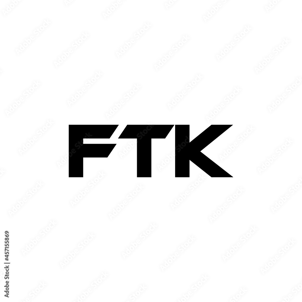 FTK letter logo design with white background in illustrator, vector ...