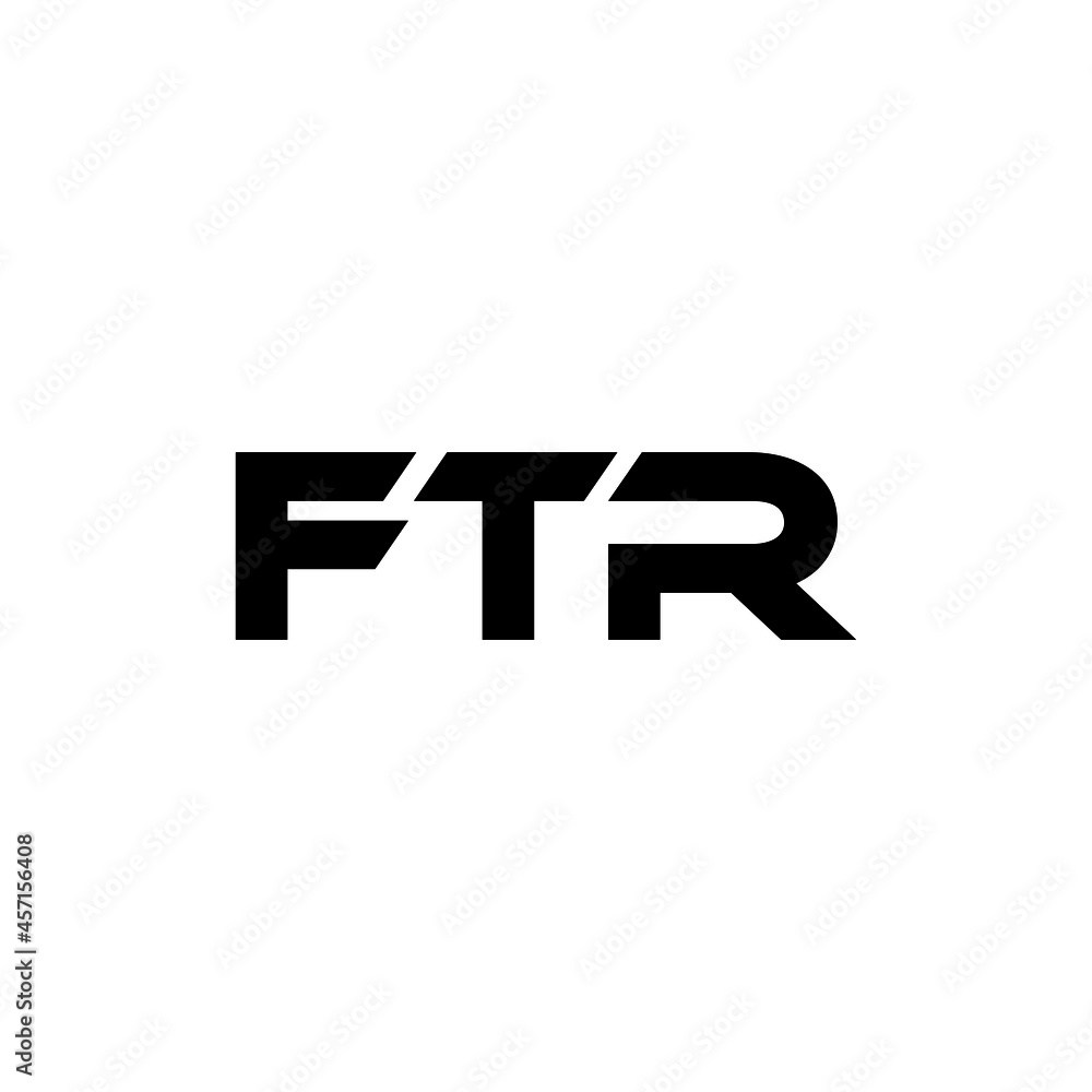 Vetor do Stock: FTR letter logo design with white background in ...