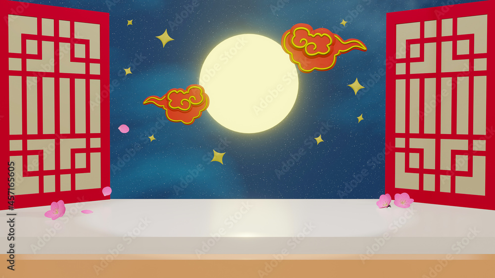 3d - Open the windows with ancient Chinese motifs to see the starry sky ...