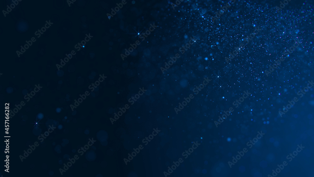 Floating Dark Blue Particles in Background, blue particle background ...