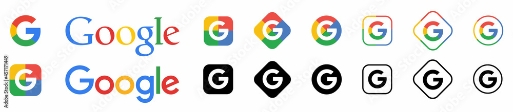 Google icon. Google logo. Google button. Google search bar. Classic ...