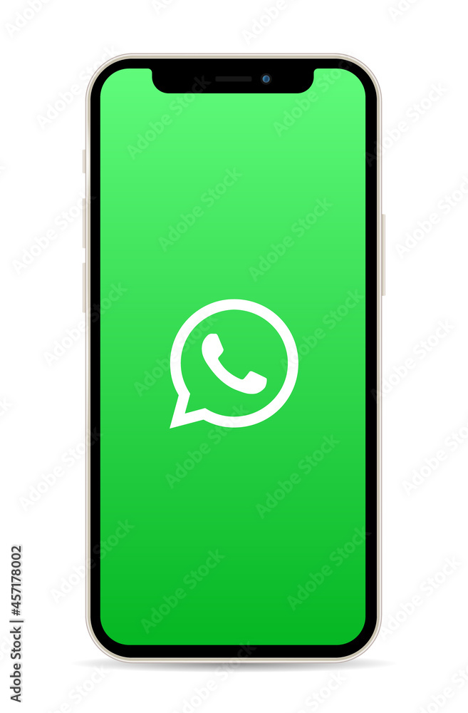 Smart Phone Apple iPhone 12 with WhatsApp app logo on its screen ...