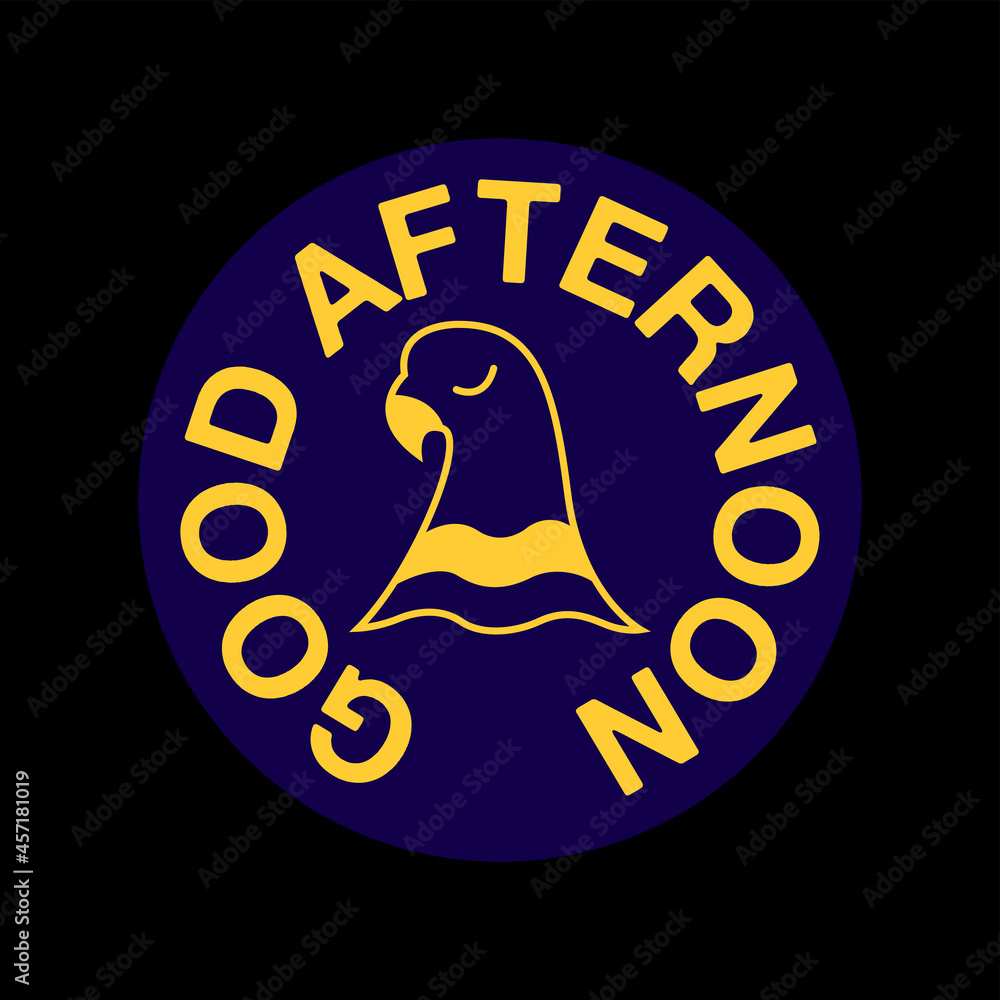 vector themed good afternoon logo Stock Vector | Adobe Stock