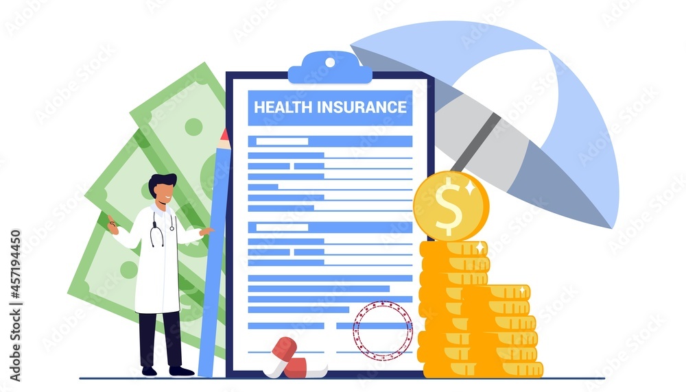 Health insurance claim form concept Big clipboard with document on it ...