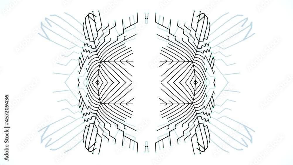 4k abstract black wireframe on white bg branches of calculations. Ai ...