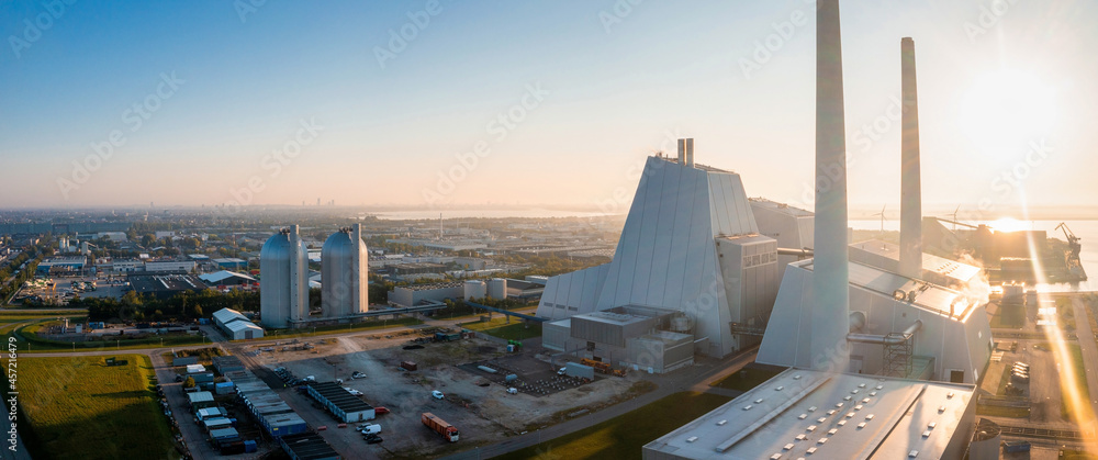 Aerial view of the Power station. One of the most beautiful and eco ...