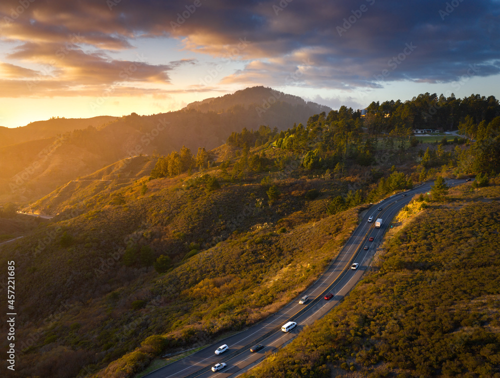 Highway 92 snakes its way through the canyons of the Santa Cruz ...