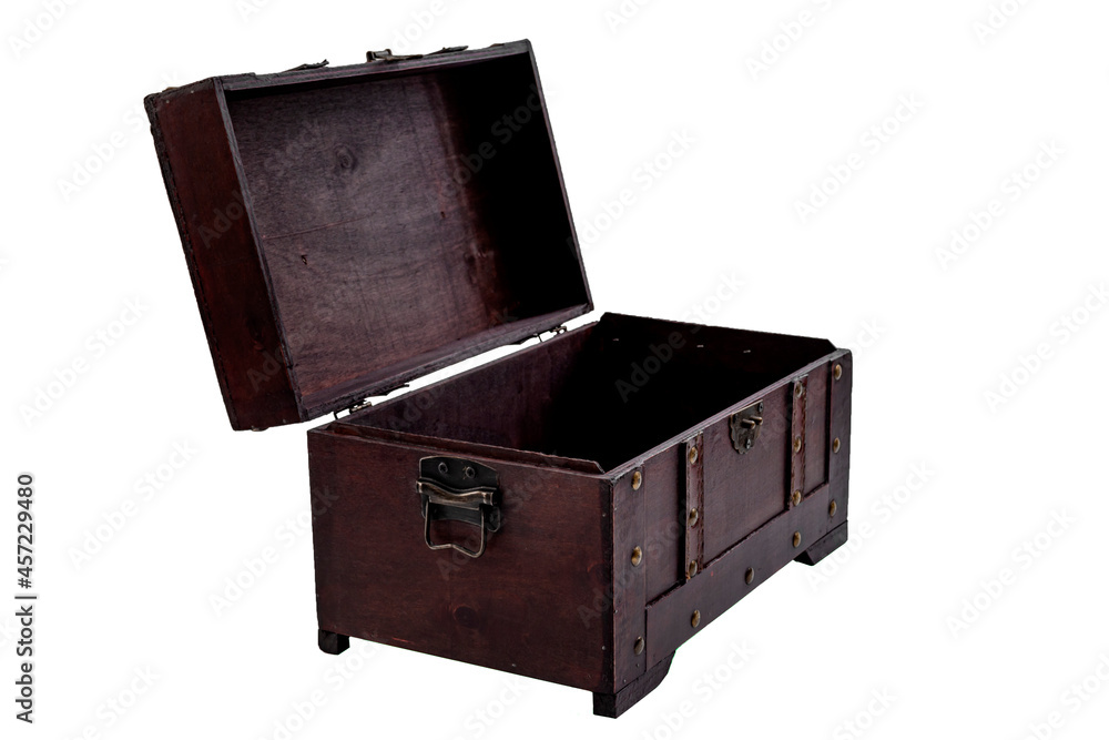 Secure storage, precious cargo and secret treasure concept with open ...