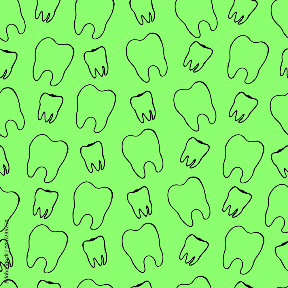 The composition is a dental theme. Graphics vector color white and ...