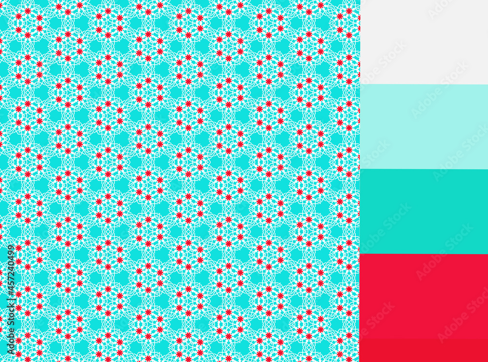 Colorful Pattern Wallpaper With Color Palette Stock Photo | Adobe Stock