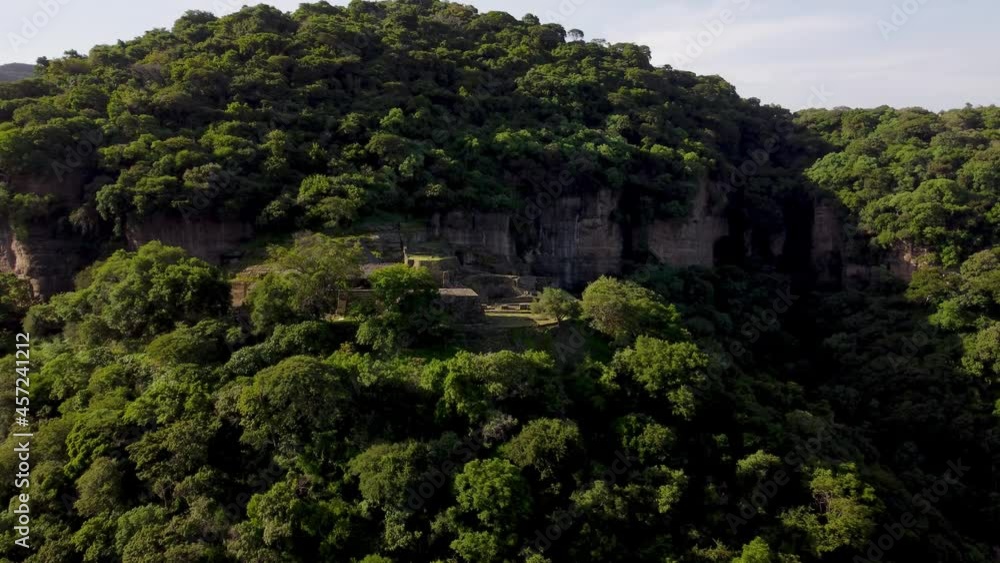 The old Aztec pyramid ruins were once a retreat for the elite jaguar ...