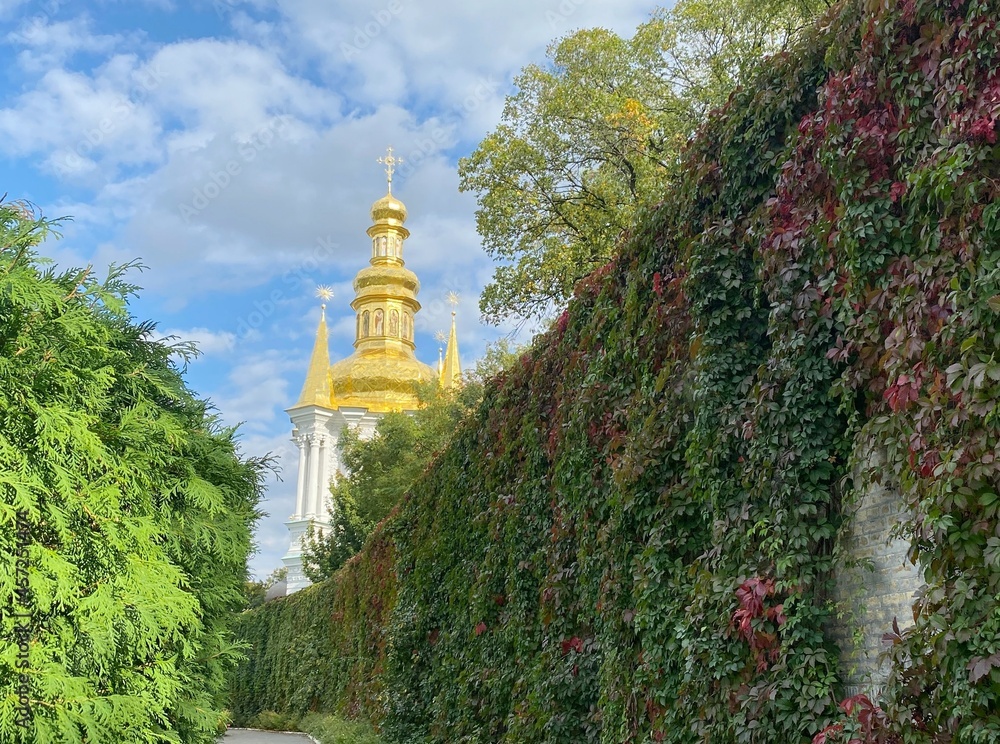 Lavra orthodox monastery in Kiev Ukraine. Magnificent Church of the ...