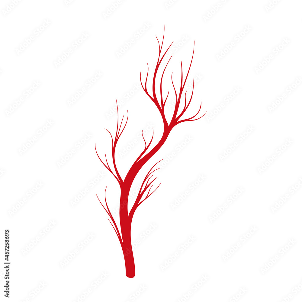 Vein of human vector cartoon icon. Vector illustration artery of blood ...