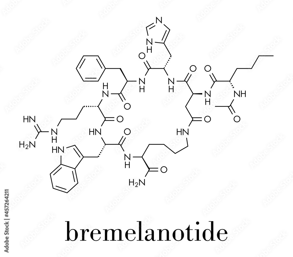 Vetor de Bremelanotide female sexual dysfunction drug molecule ...