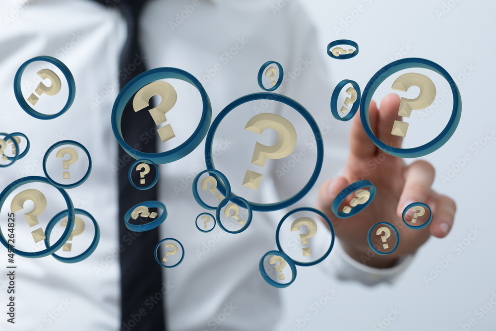 3d question marks background concept. Stock Photo | Adobe Stock