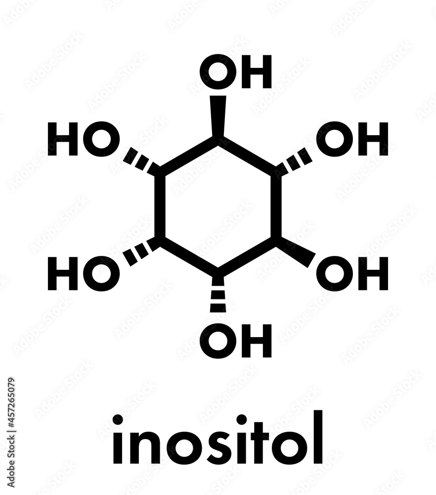inositol (myo-inositol) molecule. Inositol and its phosphates play ...