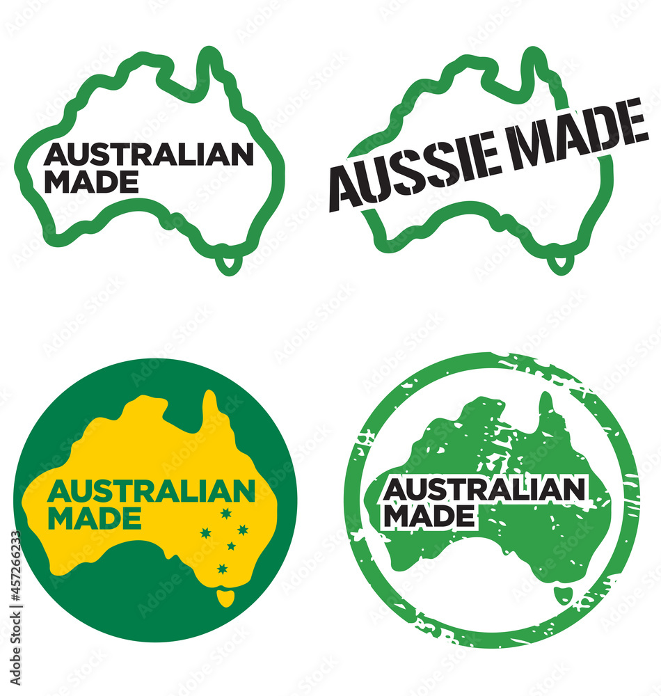 australian made in australia logos Stock Vector | Adobe Stock