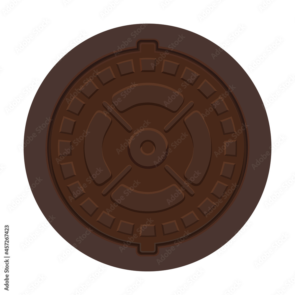 Manhole sewer vector cartoon icon. Vector illustration hatch street on ...
