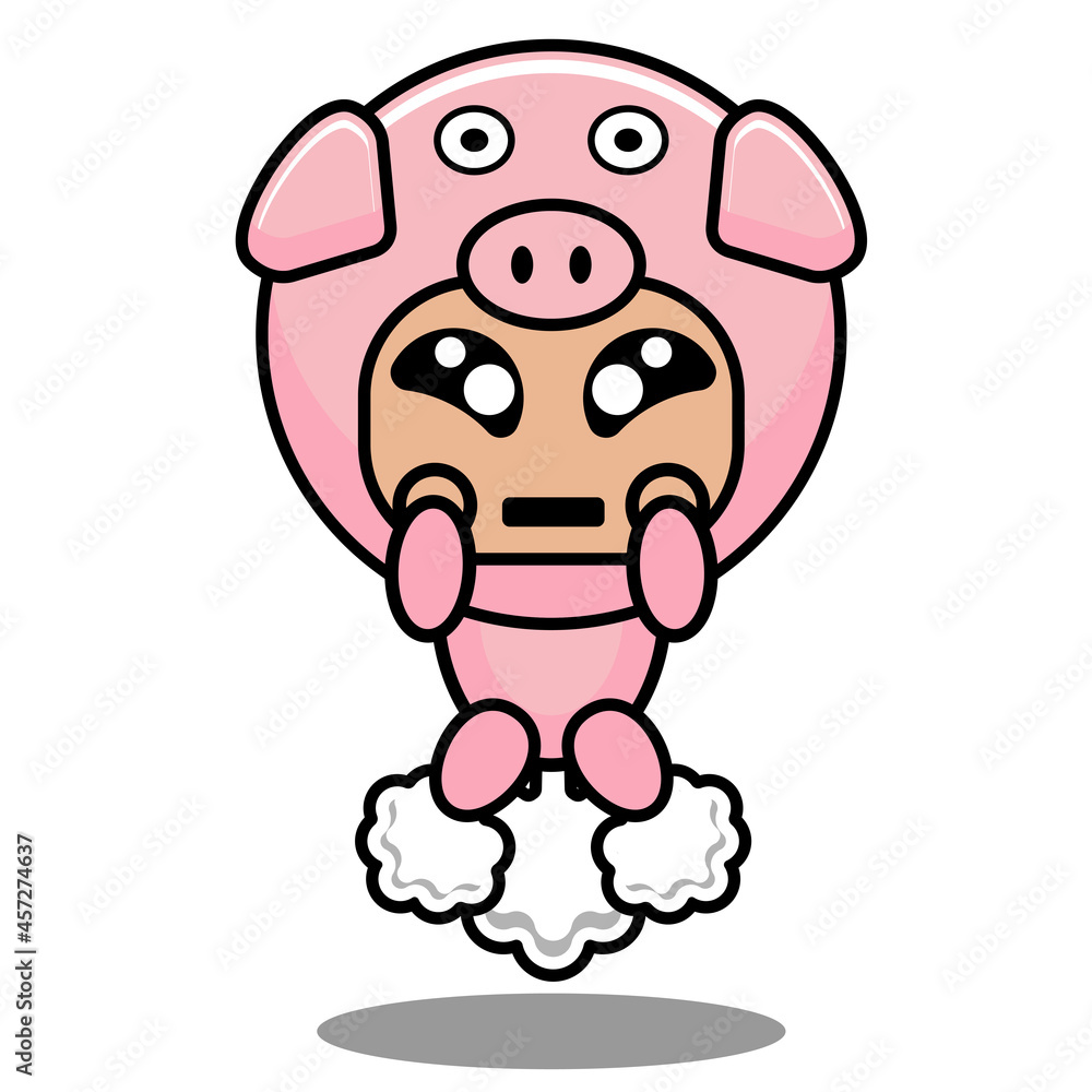 vector cartoon character mascot costume cute animal illustration fart ...