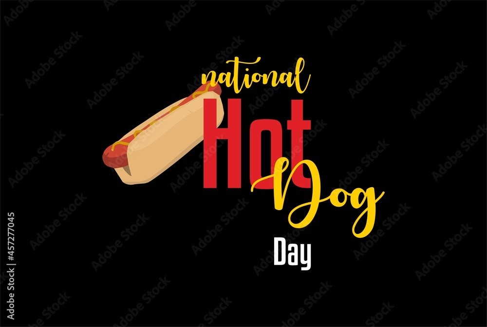 National Hot Dog Day. Holiday concept. Template for background, banner ...