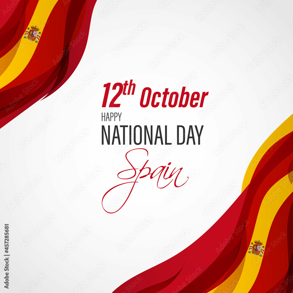 vector illustration for Spain National day-12 October Stock Vector ...