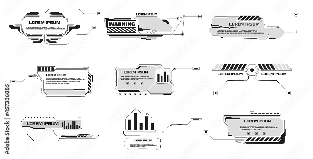 Callouts. Digital information labels, callout bar label and minimal ...