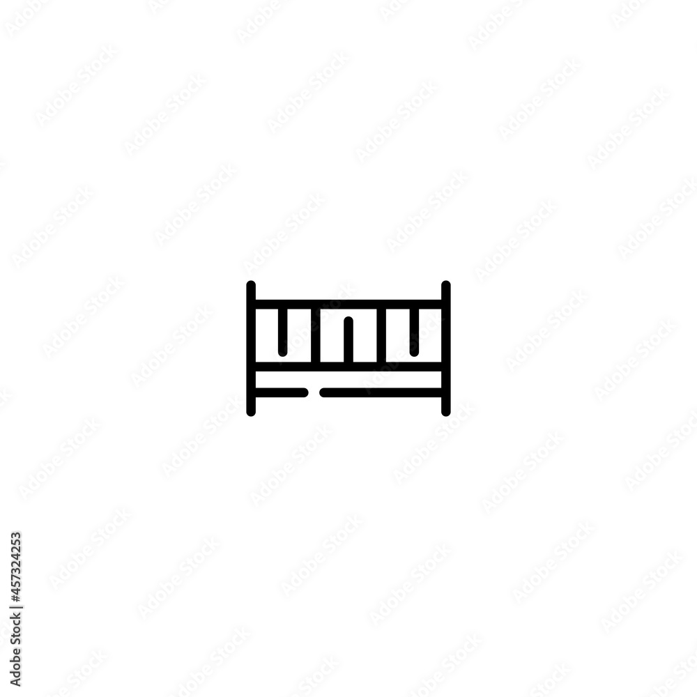 Cot-incomplete-line-art-icon-template Stock Illustration | Adobe Stock