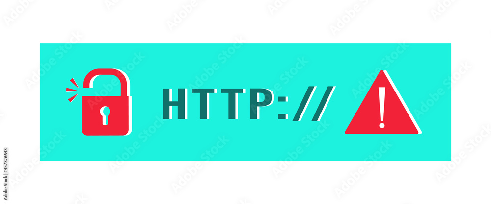 Fake Phishing website. The address bar of the fake website. The concept ...