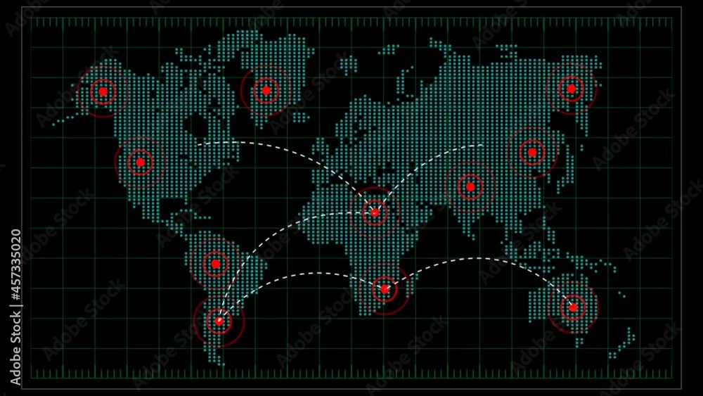 vector world map with connecting concept. internet connecting. business ...