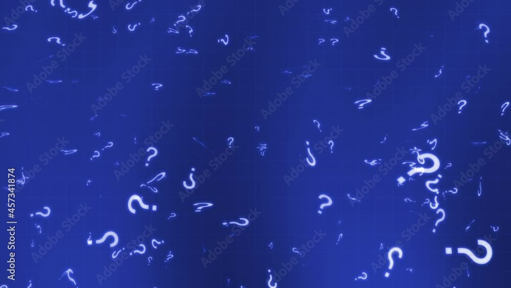 Question mark blue background with grid animation loop Stock Video ...