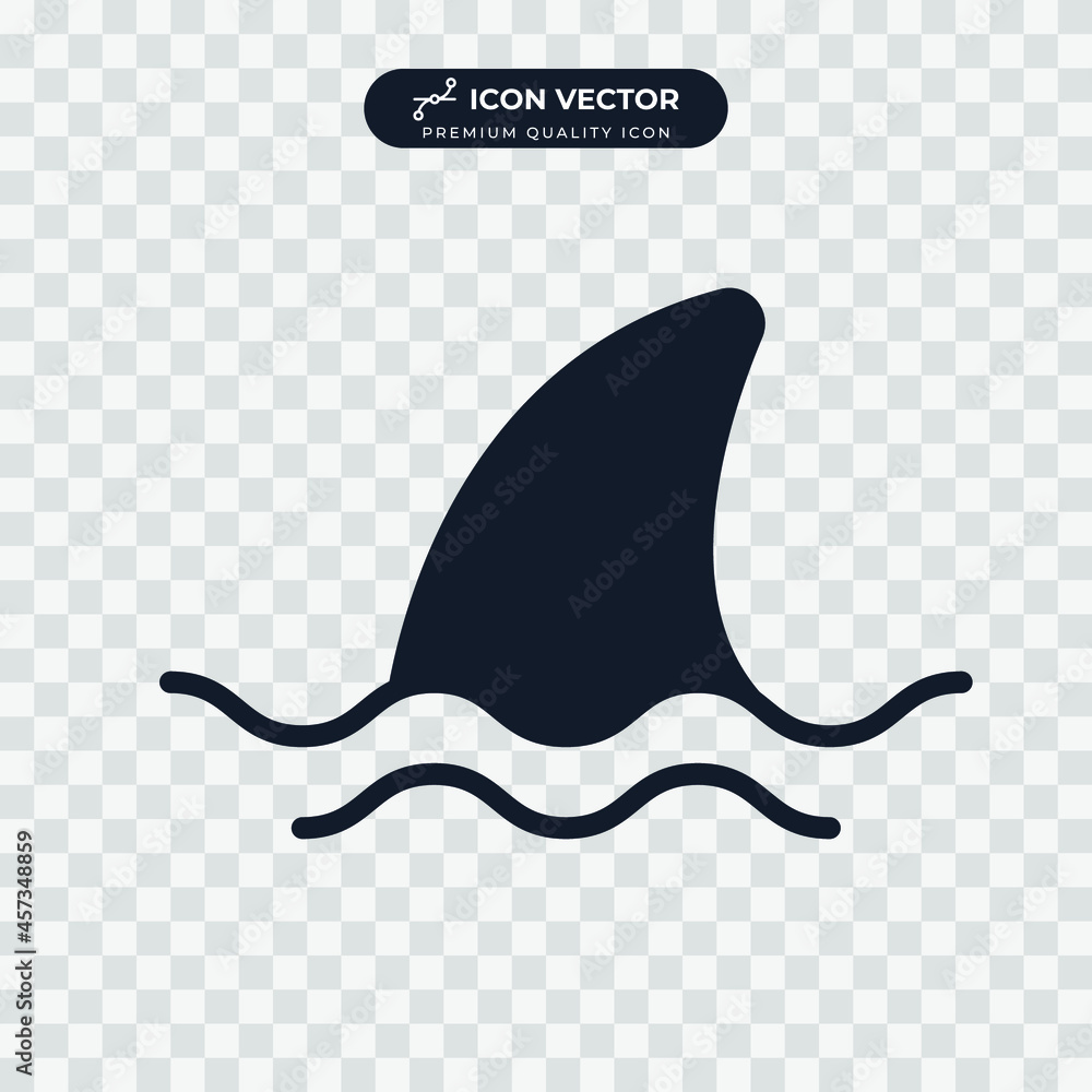 Vetor de shark fin icon symbol template for graphic and web design ...